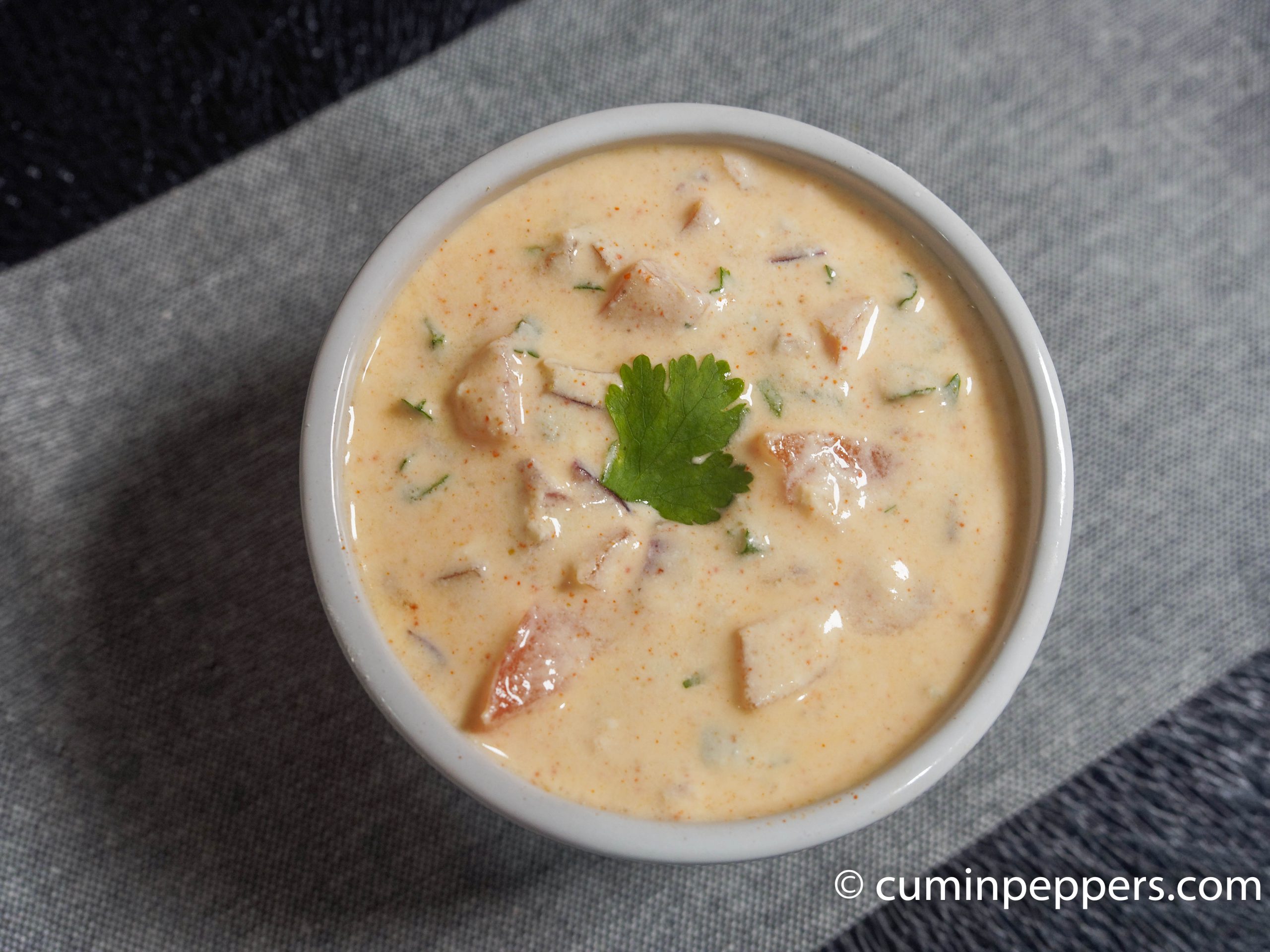 tomato raita | raita recipe - CuminPeppers tomato raita | raita recipe